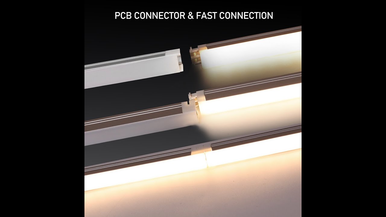 Line Quick Click Connection Seamless LED Shelf Light - YouTube