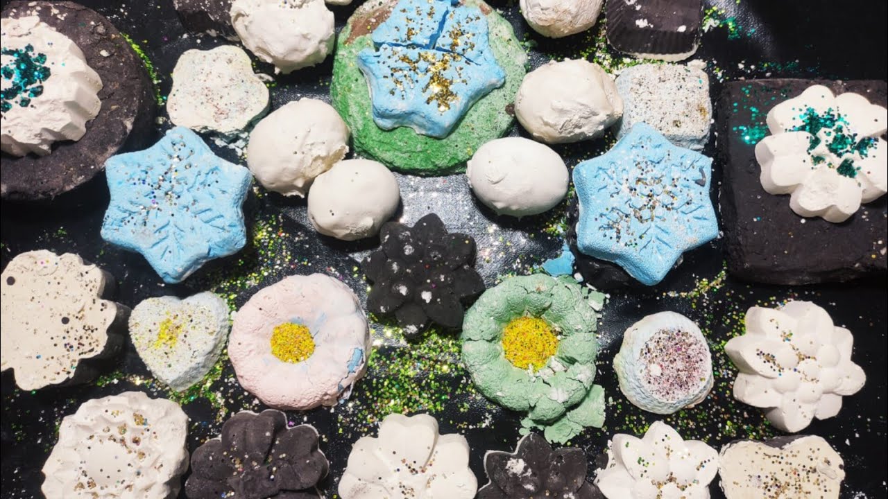 Gymchalk and Cornstarch flowers 🌺 crumbling asmr CRUMBLING SERIES EP ...