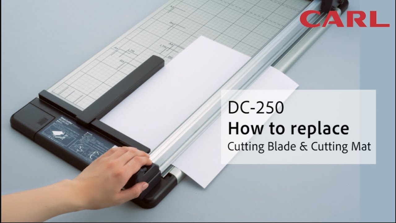 Carl DC-250 how to replace cutting blade and mat - YouTube