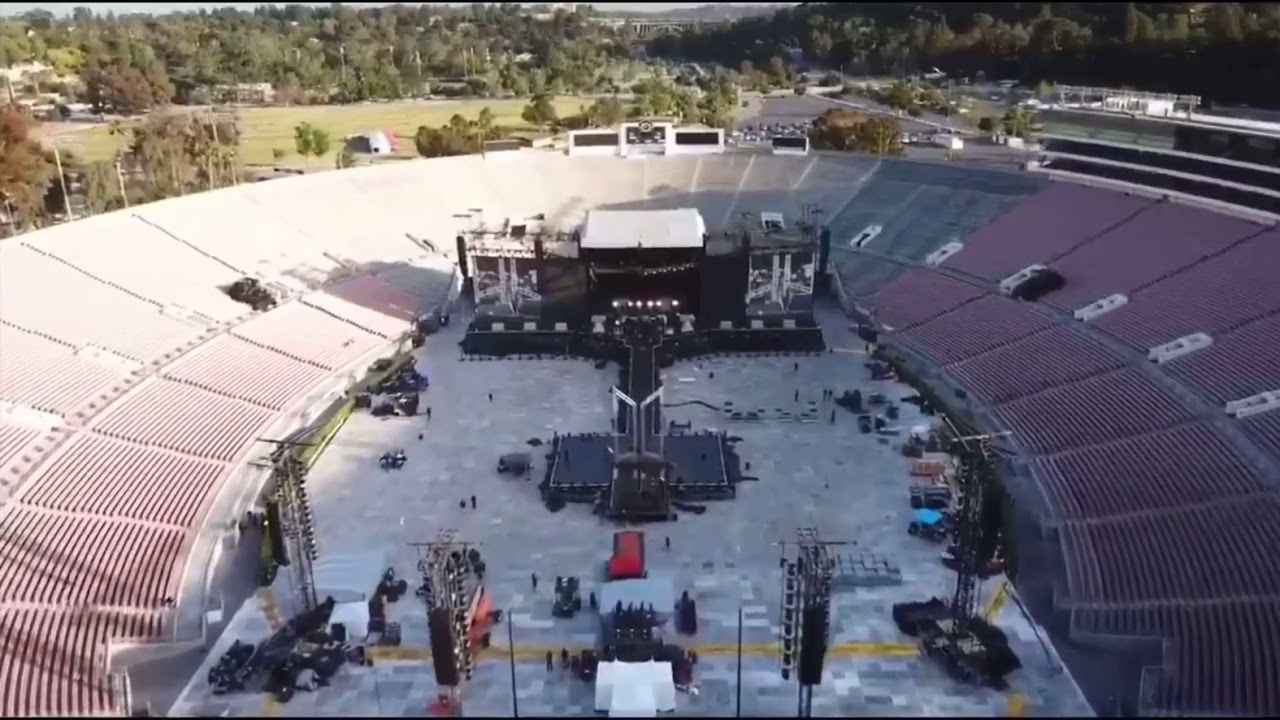 Rose bowl stadium BTS setup - YouTube