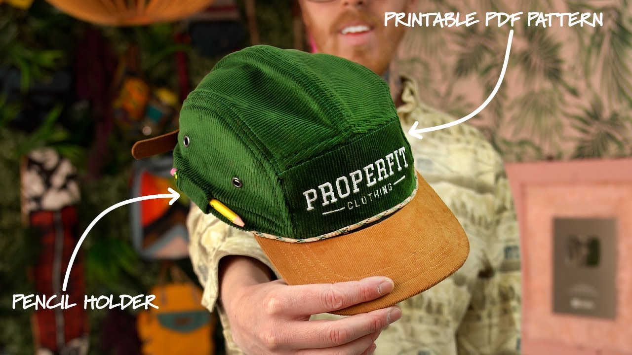 DIY 5 panel Camp Hat STEP BY STEP INSTRUCTIONS + Printable PDF Pattern ...