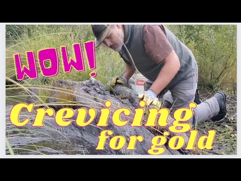 Crevicing for gold along the creek #GoldRush #OregonGold #Crevicing # ...