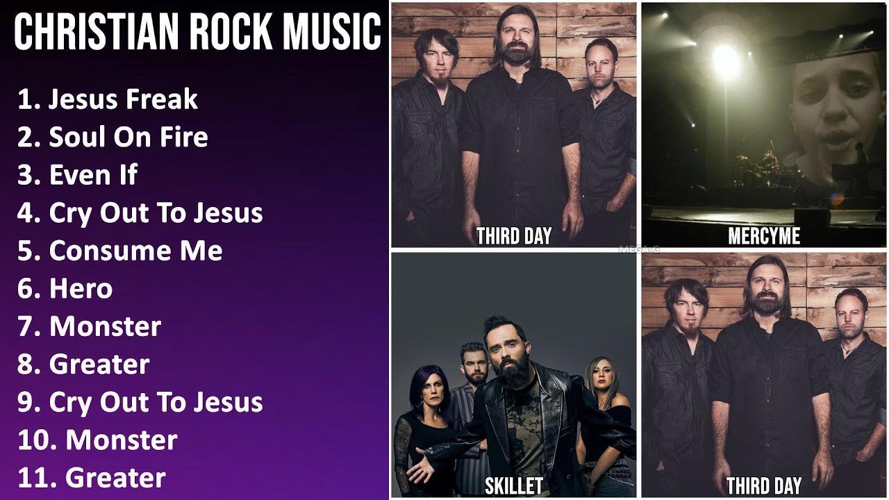 CHRISTIAN ROCK Music Mix - dcTalk, Third Day, MercyMe, Skillet - Jesus ...
