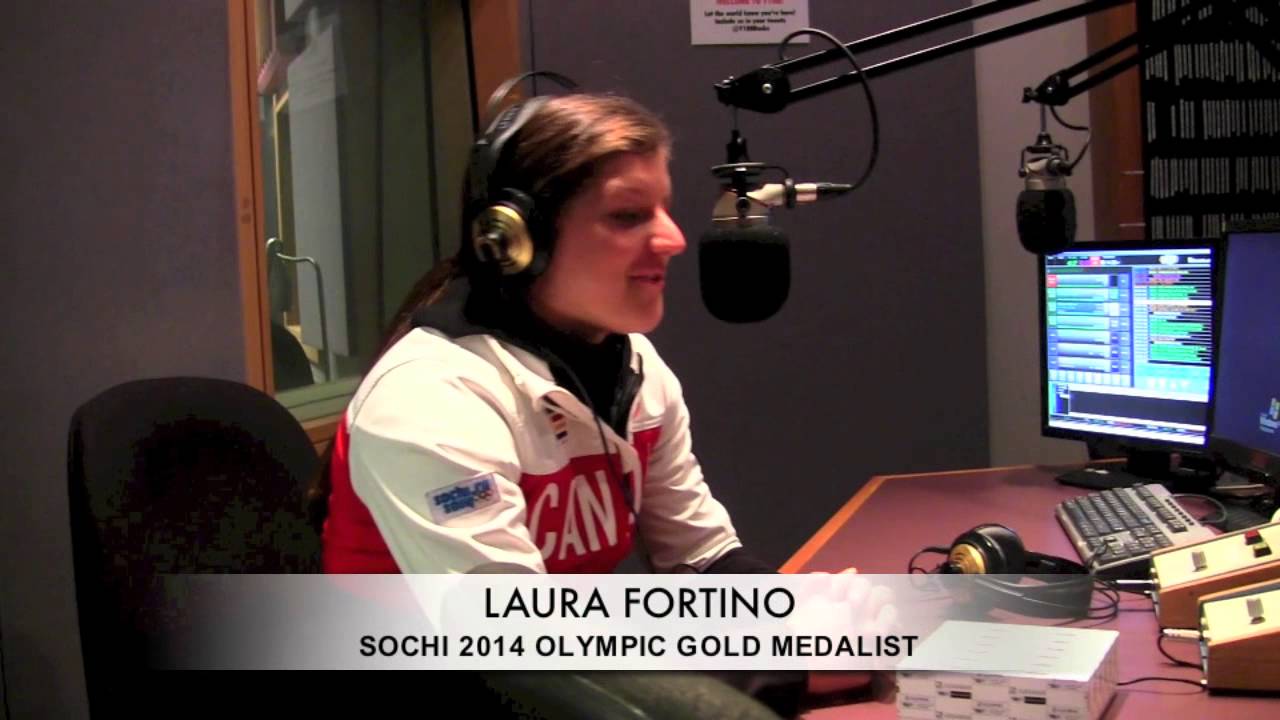 Olympic Gold Medalist Laura Fortino visits Y108 - YouTube