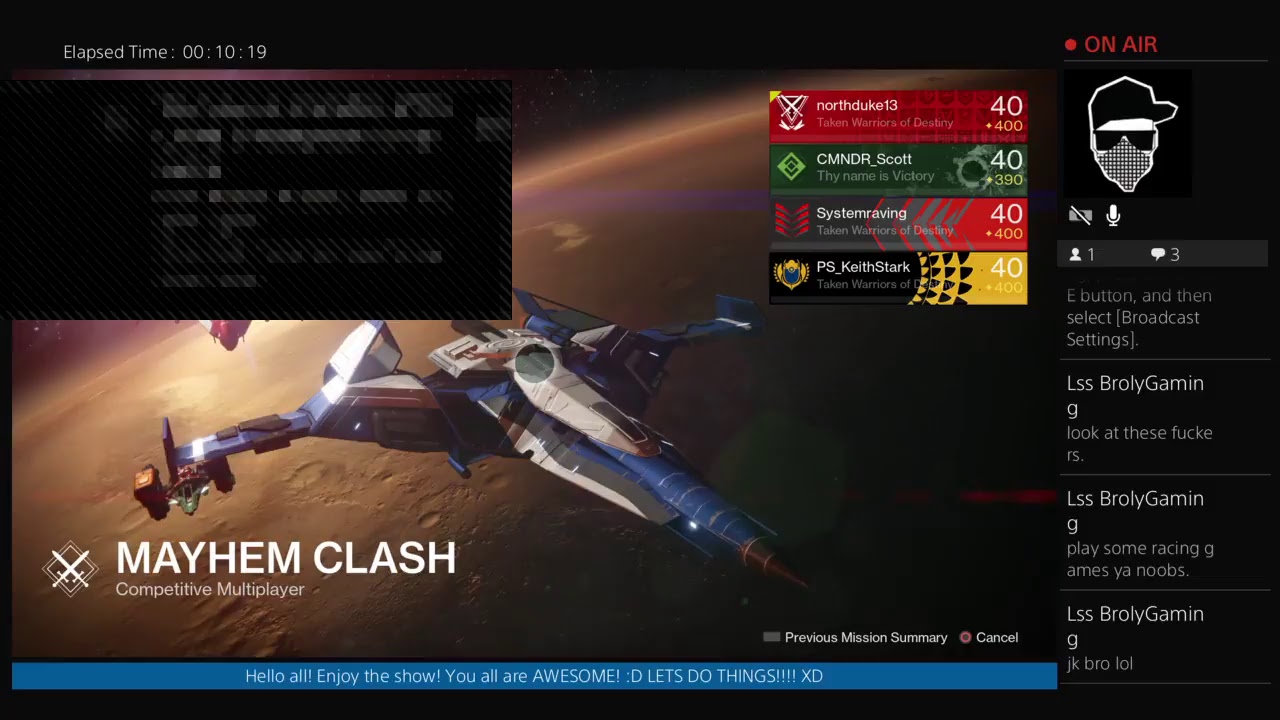 Destiny Stream - YouTube