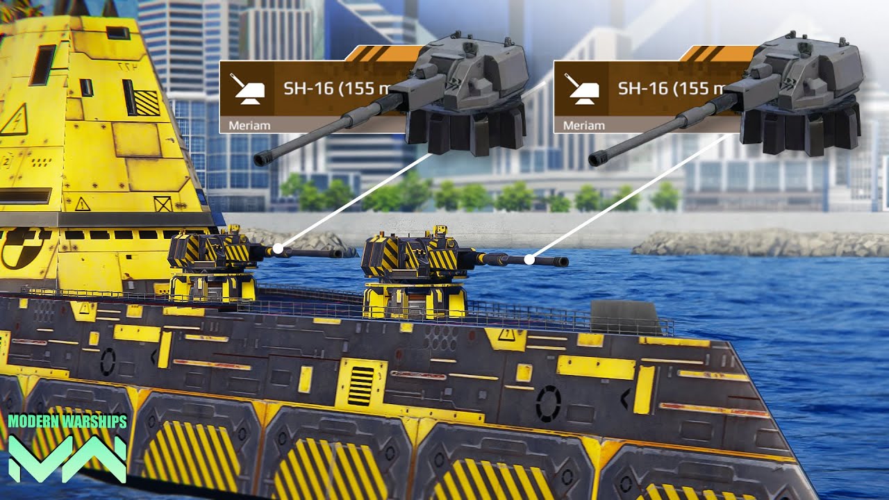 Wajib Punya!! Review SH-16 (155 mm) Meriam OP Gratis Cocok Buat Bar-Bar || Modern Warships - YouTube