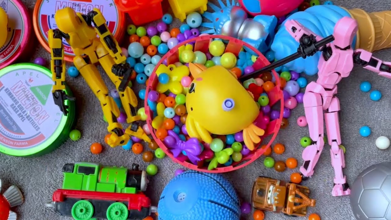 3 Minutes Satisfying ASMR, Mixing Gum Balls ASMR, Mixing Skittles & Gum ...