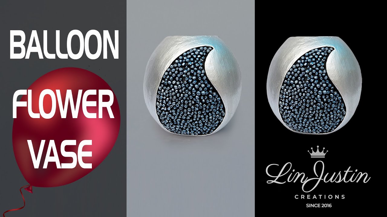 How to Make Balloon Flower Vase # DIY Balloon White Cement Vase - YouTube