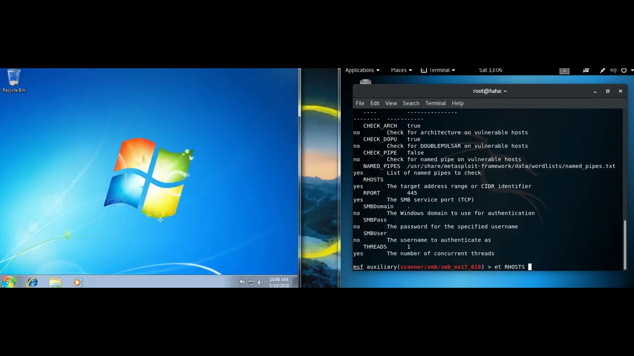 Kali Linux - Tutorial #1 Using EternalBlue Scanner - YouTube