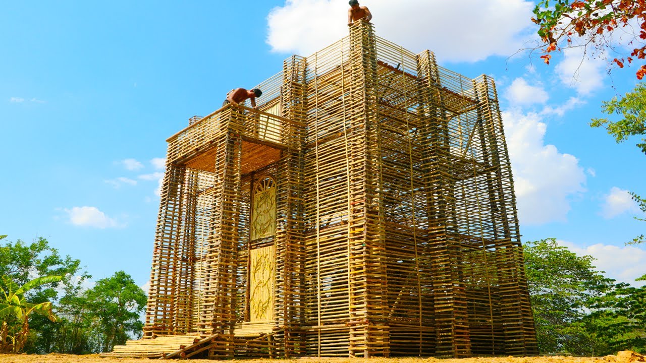 Build A Creative 4-Story Classic Mud Villa By Ancient Skills [Part 1 ...