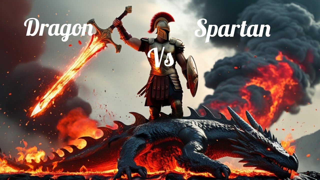 Dragon vs Spartan final fight #trendingvideo #epicbattle #dragon# ...
