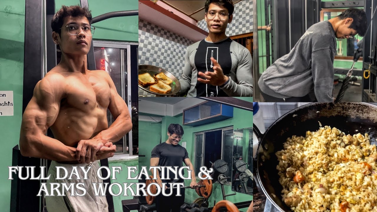 FULL DAY OF EATING + ARMS WORKOUT VLOG 2024 - YouTube