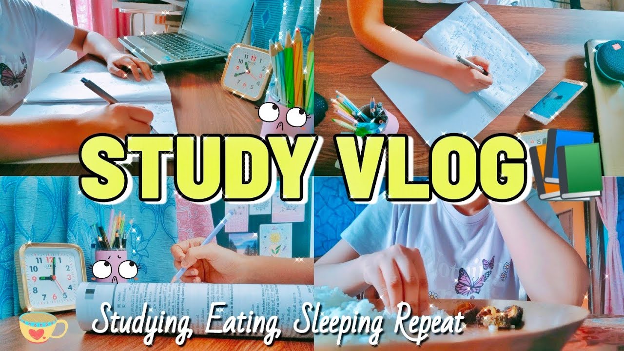 STUDY VLOG 📚| Studying, Eating, Sleeping Repeat 🌞| Study More - YouTube
