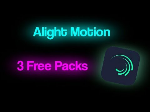 ALIGHT MOTION | 3 FREE PACK (NEON, TRANSITIONS, COLORS) - YouTube