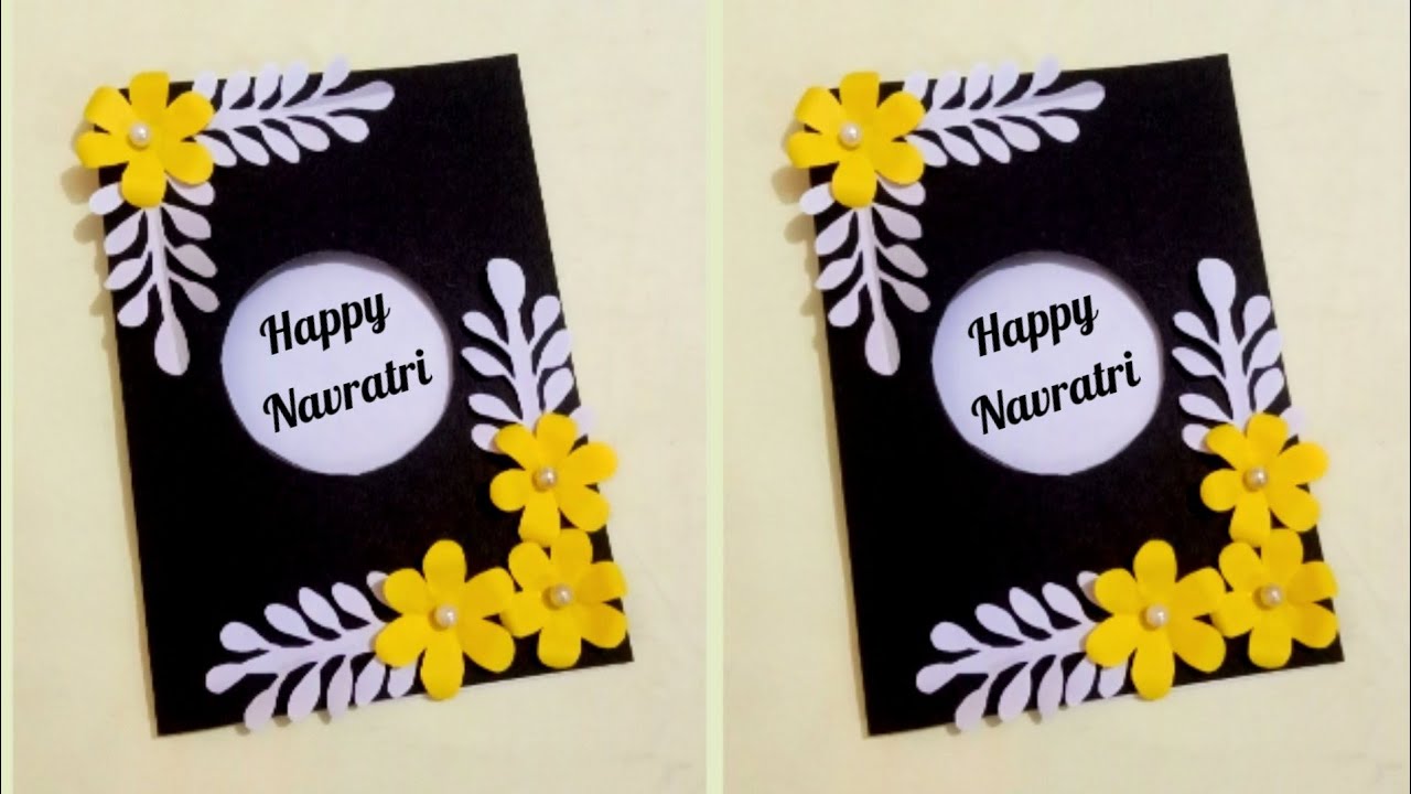 Beautiful Navratri card | Navratri craft ideas| easy greeting card ...