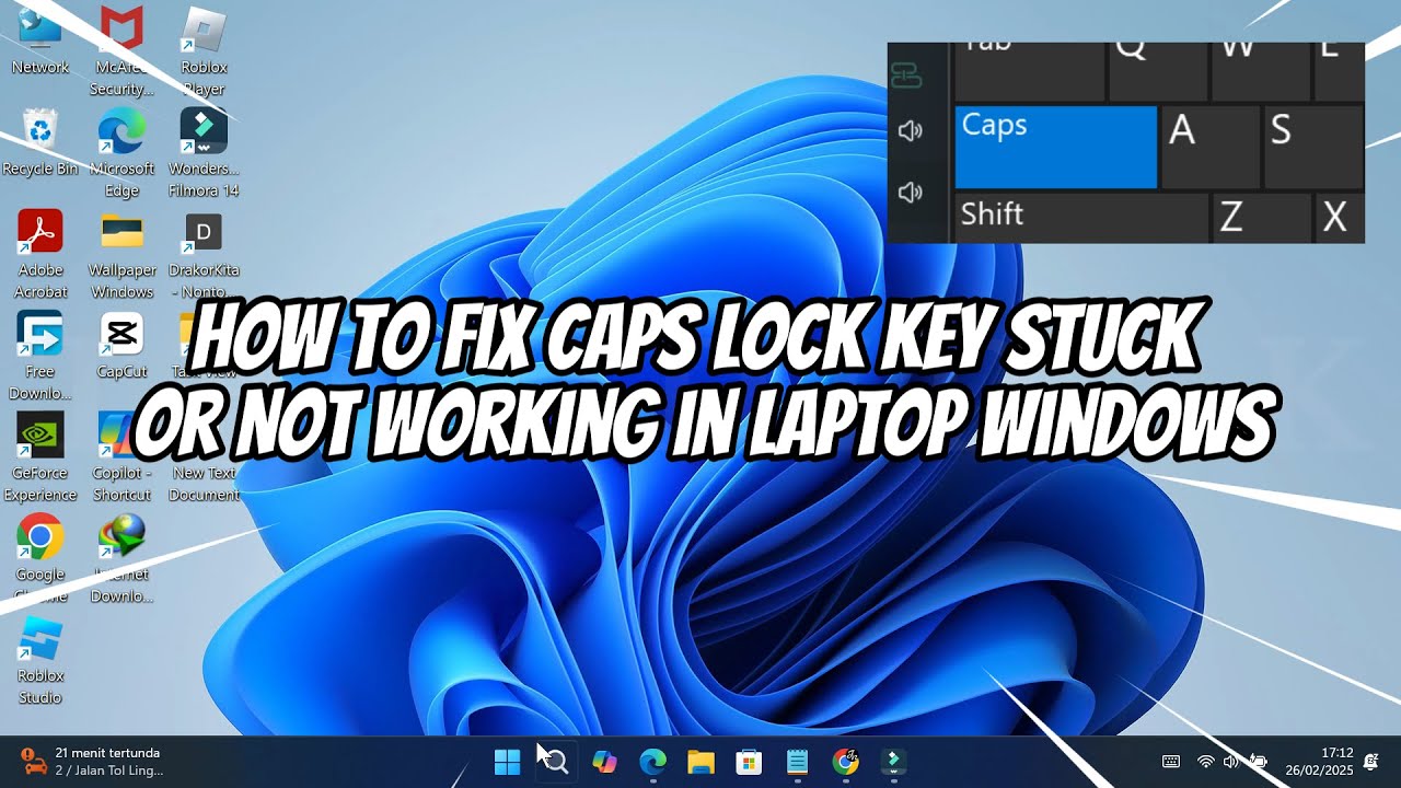 How to Fix CAPS LOCK Key Stuck or Not Working in Laptop Windows - YouTube