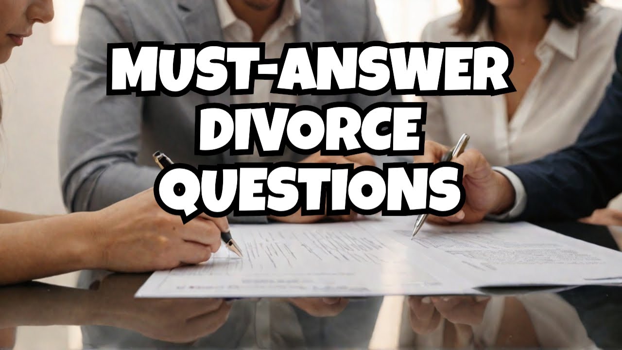 Prenup Or Premature Exit - Divorce Questions You MUST Answer - YouTube