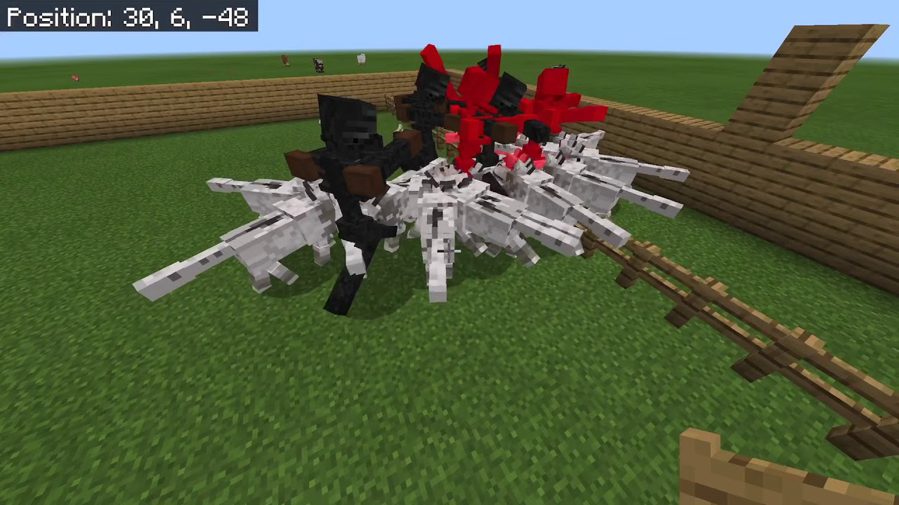 Mutant wither skeleton vs mutant wolf (Minecraft MUTANT mob battles ...