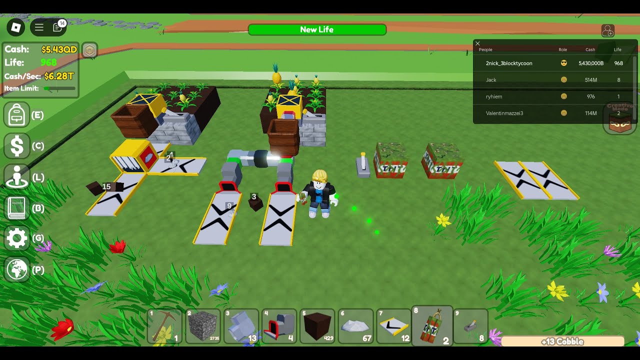How To Get Flowers For Bees BY Easy? [4 Method] in Roblox : Block Tycoon ⛏️ [BEE UPDATE] 🐝 - YouTube