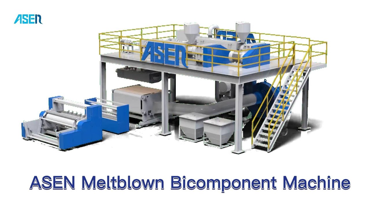 ASEN-Meltblown Bicomponent Nonwoven Machine - YouTube