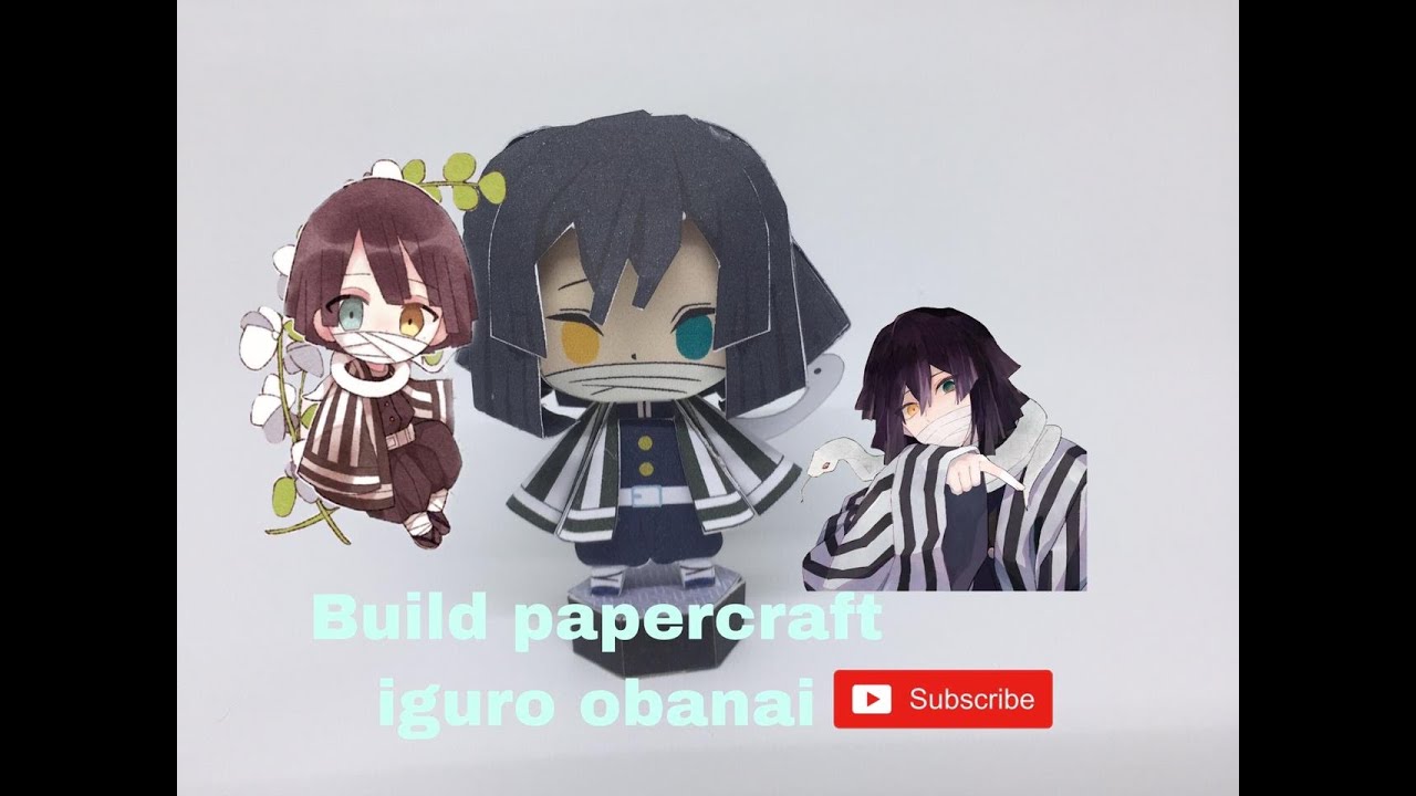 papercraft build stop motion iguro obanai - YouTube