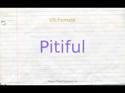 How to pronounce pitiful - YouTube