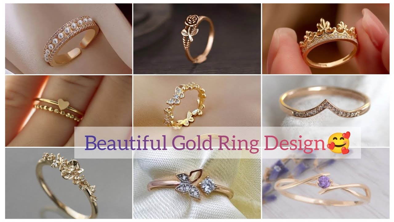 2025 Beautiful Gold Ring Design For Women | Simple Gold Ring Design ...