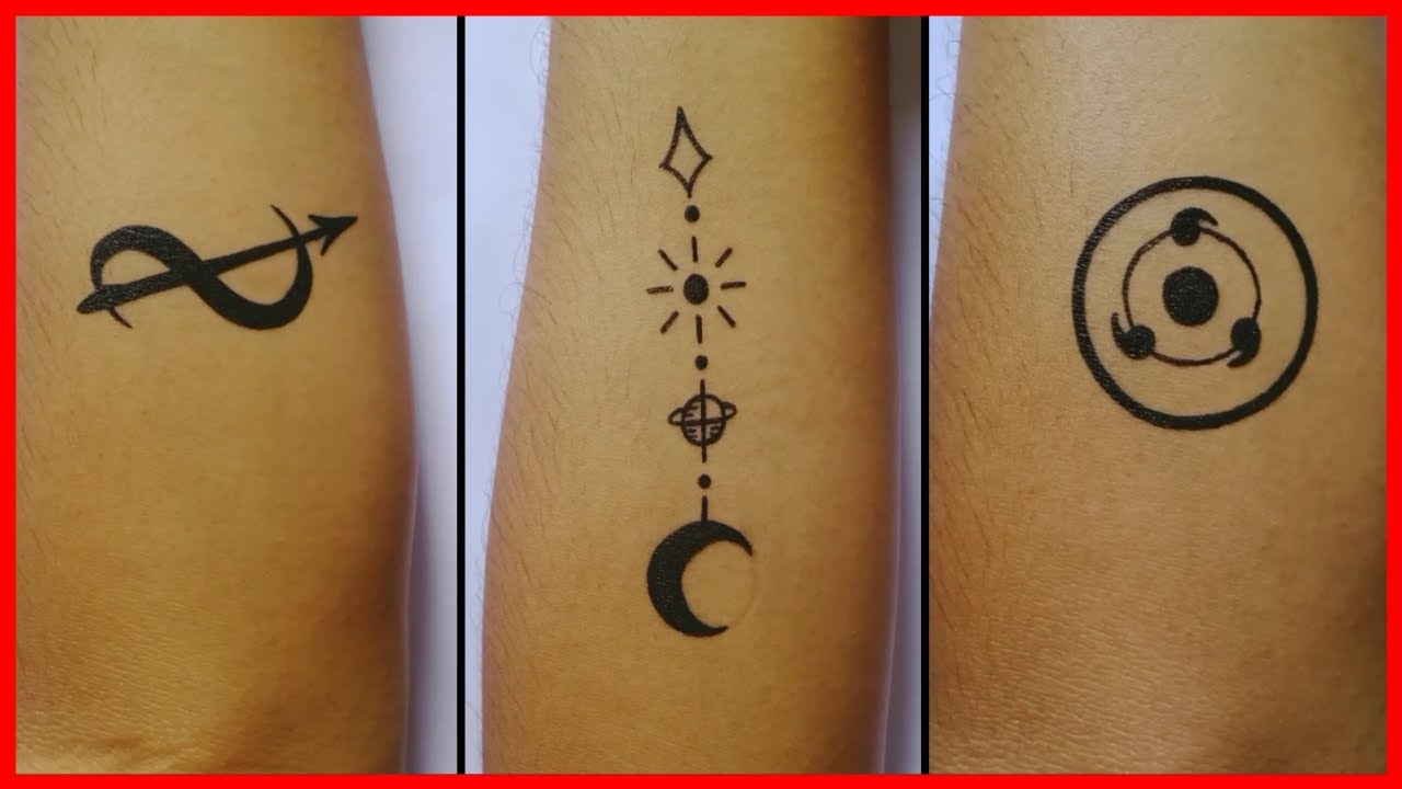 How To Make Tattoo Simple On Arm | new DIY tattoo design - YouTube