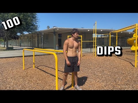 Attempting To Do 100 Dips Outside - YouTube
