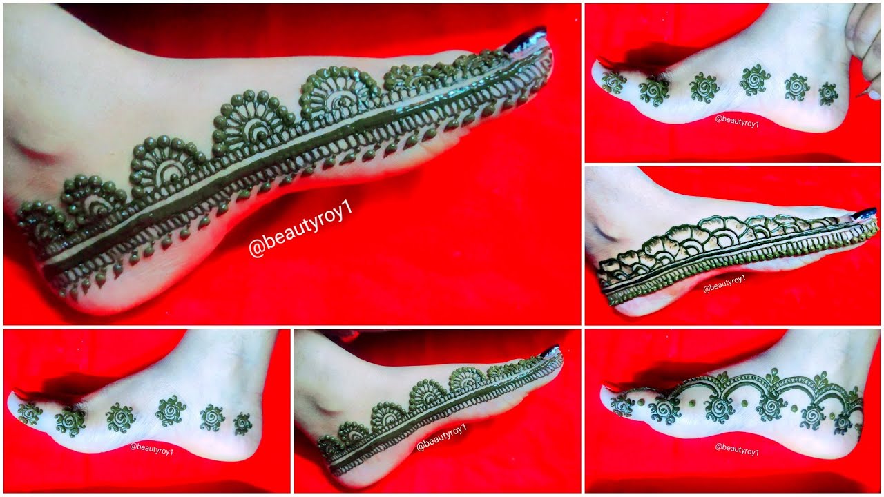 3+Amazing leg mehndi design,easy leg mehndi design simple, foot mehndi ...