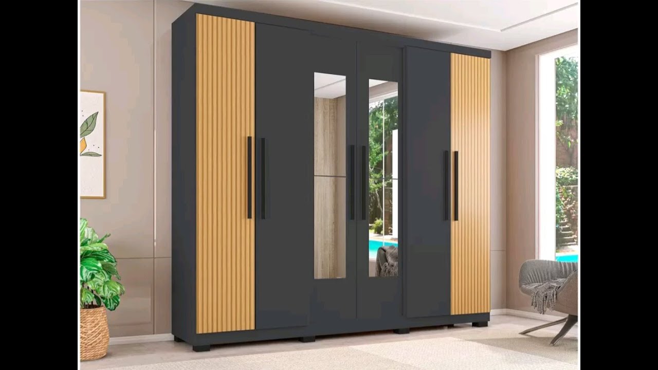 Como montar Guarda Roupa c/ espelho, 6 portas 4 gavetas. Braga ...