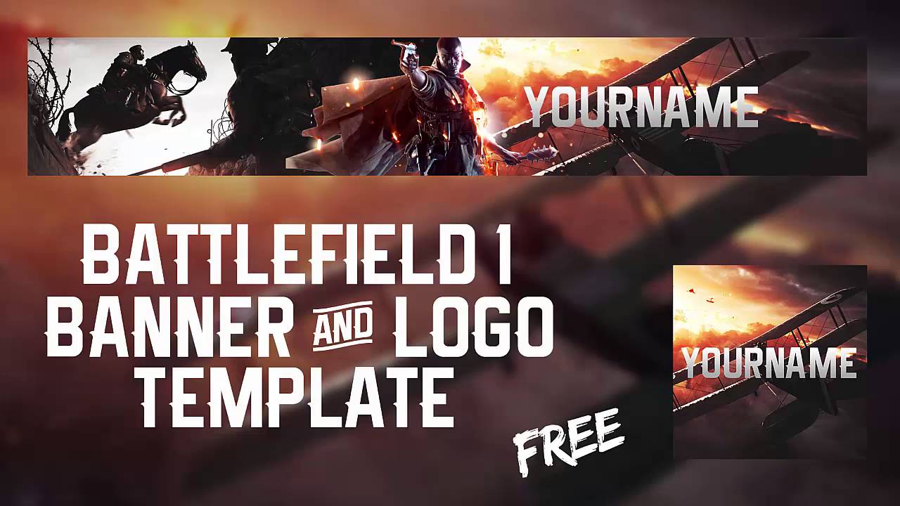 FREE GFX! BATTLEFIELD 1 BANNER & LOGO TEMPLATE! - YouTube