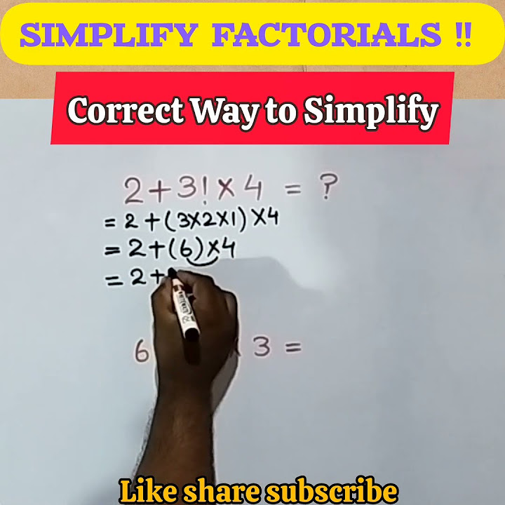 👍Correct Way to Simplify Factorials #simplification #factorials #shorts ...