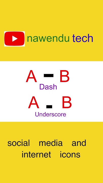 dash vs underscore symbol #yt #technology #latesttechnology #short ...