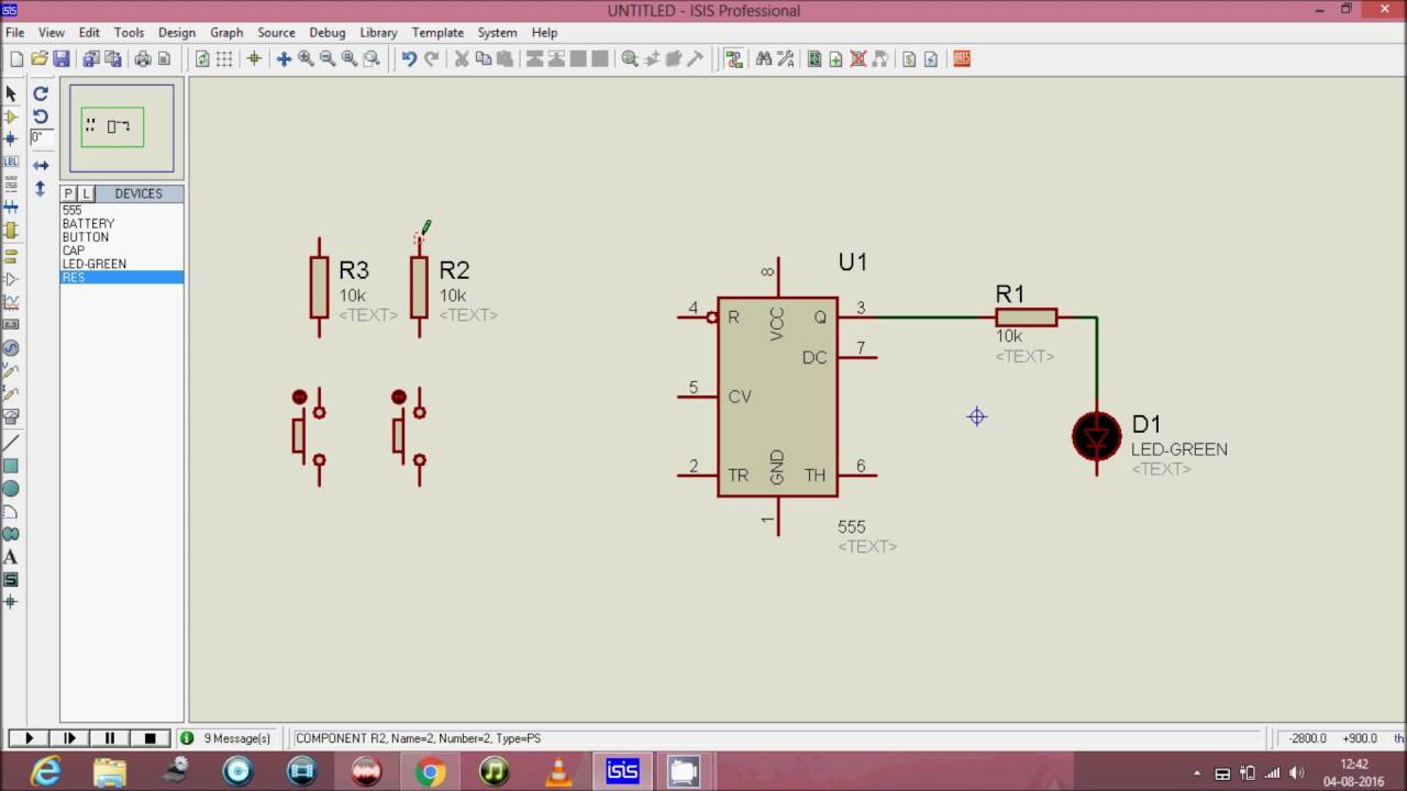 Bistable Multivibrator Using 555 Timer - YouTube
