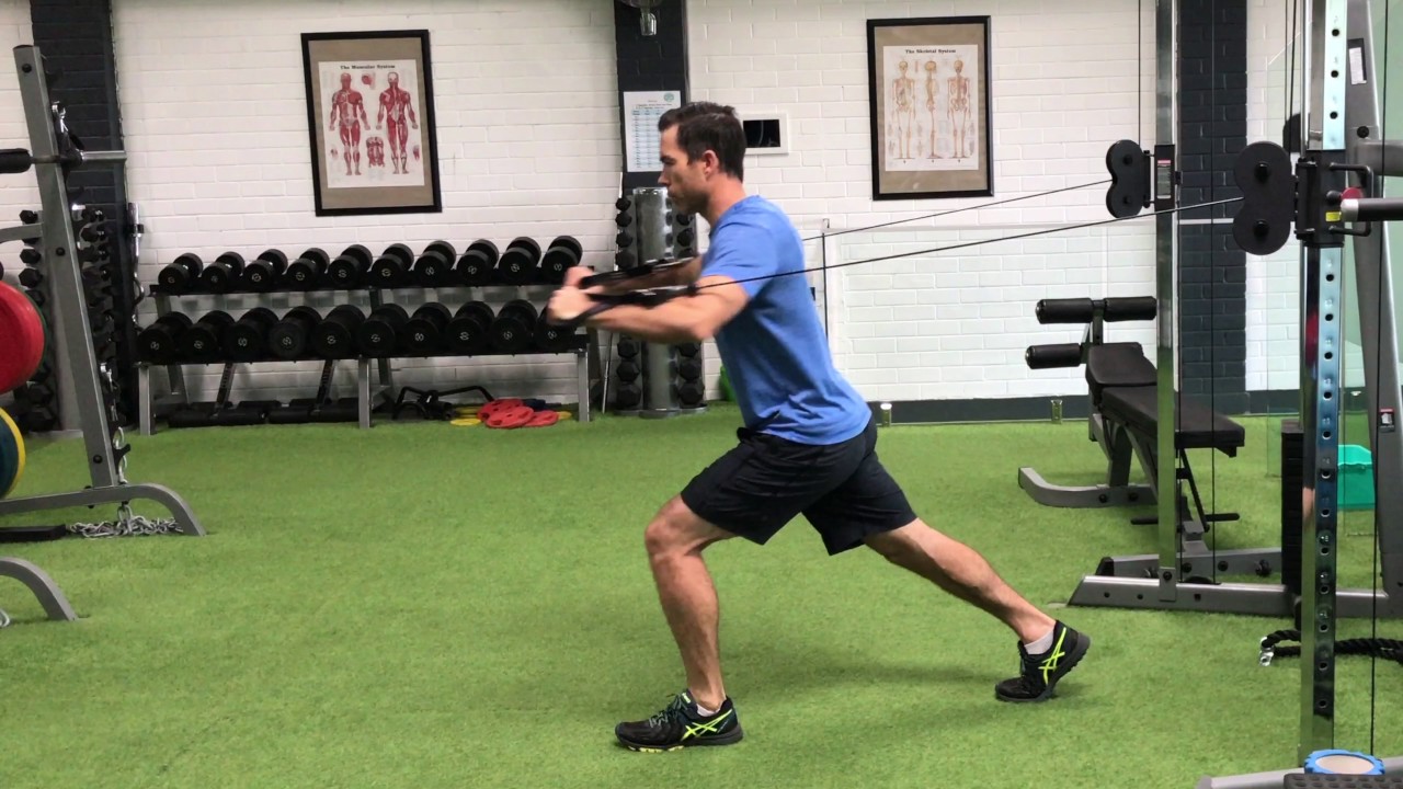 Anterior Push w/ Mid Cable + Split Squat - YouTube