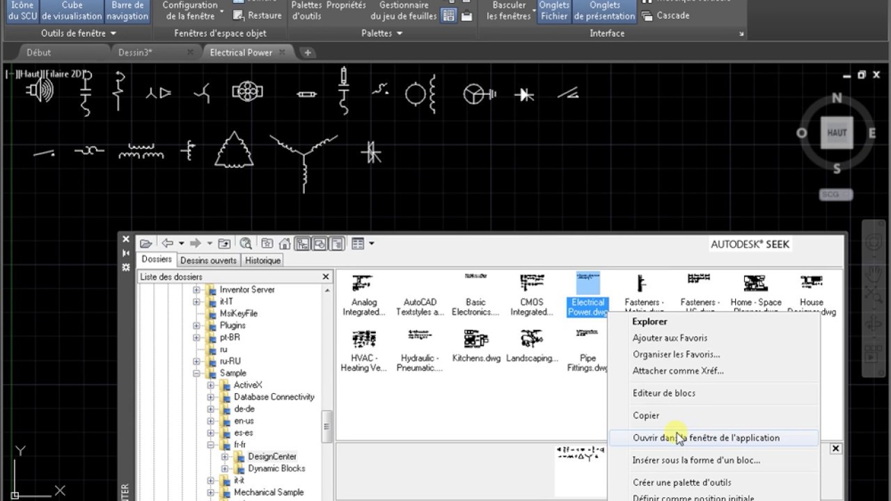 Circuit électrique en autocad - YouTube