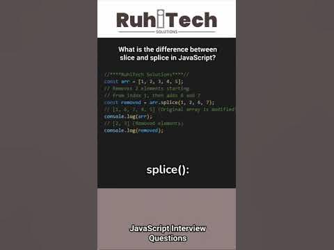 JavaScript Slice and Splice #javascriptinterviewquestions # ...