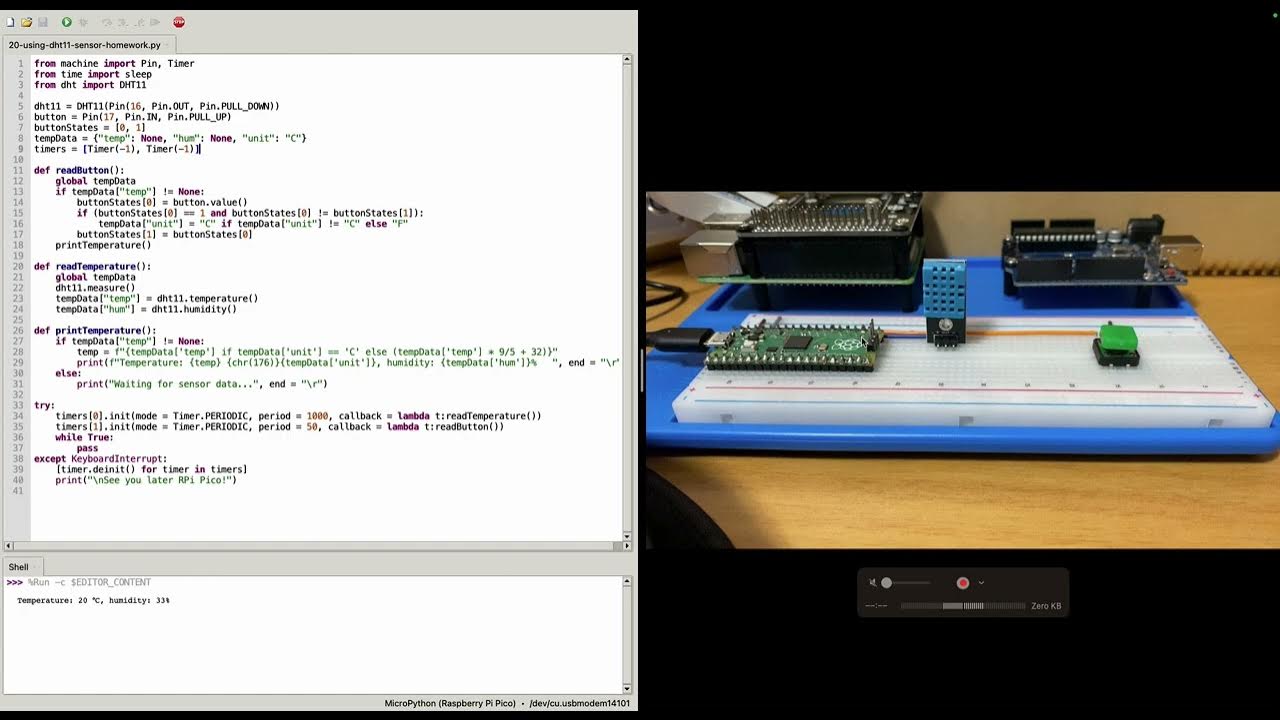 Lesson 20 homework for @paulmcwhorter most excellent Raspberry Pi Pico W Lessons - YouTube