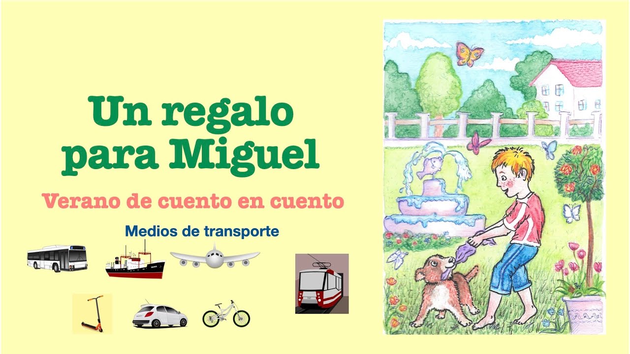 Español básico_Cuentos cortos de verano_Un regalo para Miguel - YouTube