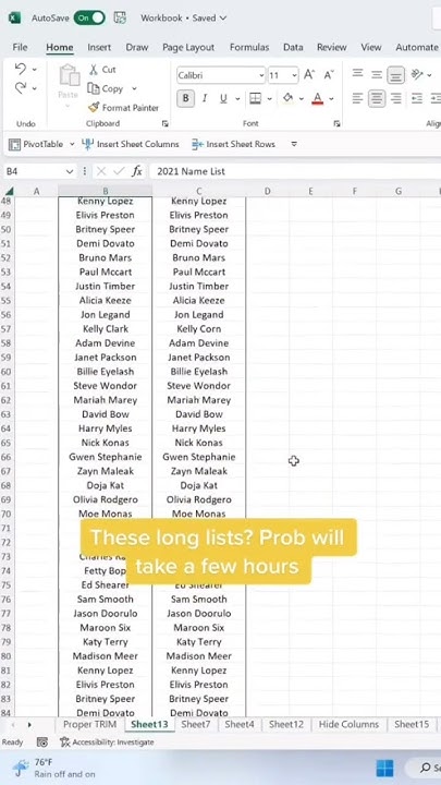 Highlight Row Differences 🤩 #excel #excelformulas #exceltips - YouTube