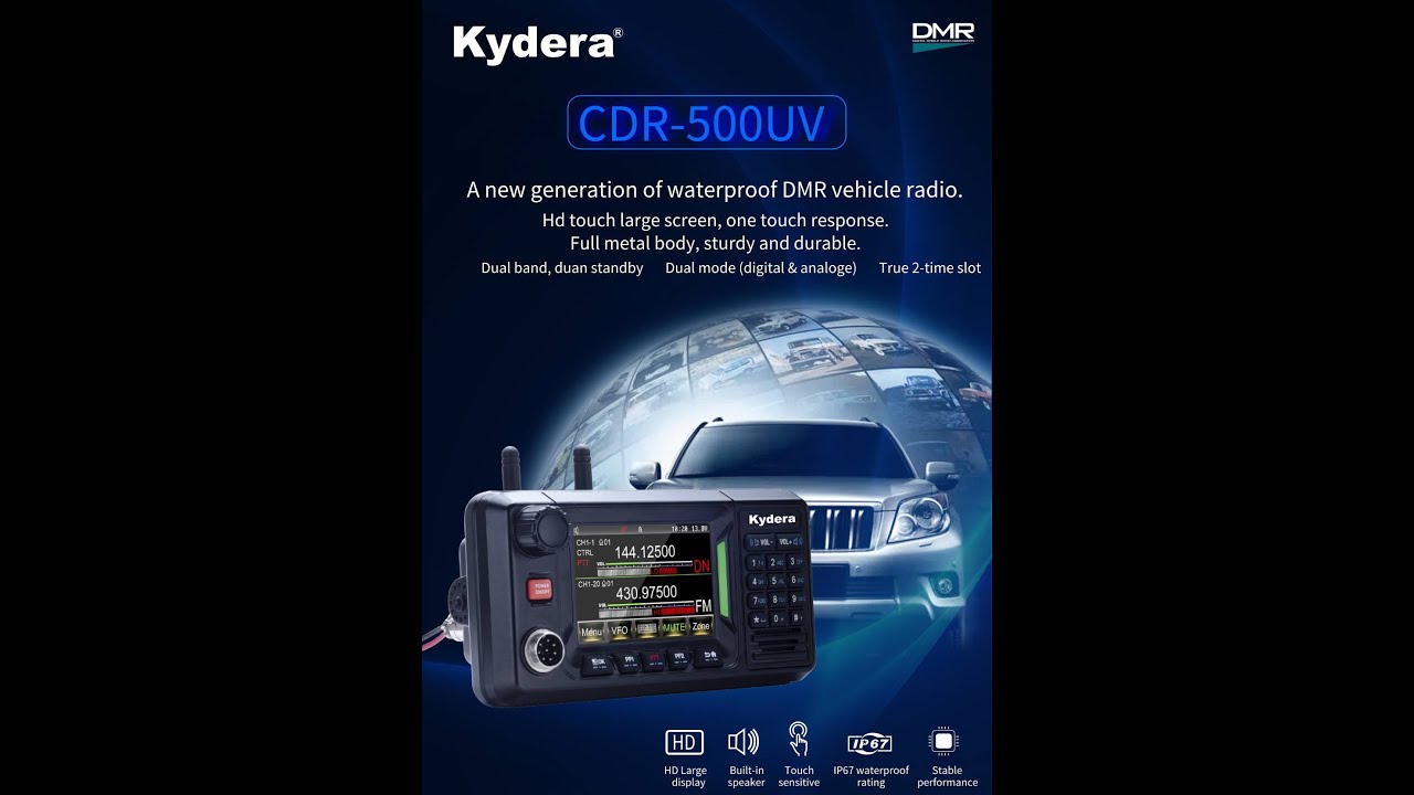 2024 New Arrival Kydera CDR-500UV GPS Waterproof Dual Band DMR Digital ...