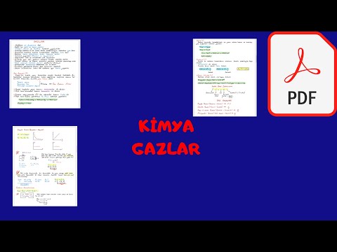 Kimya | Gazlar | PDF Notları 👇