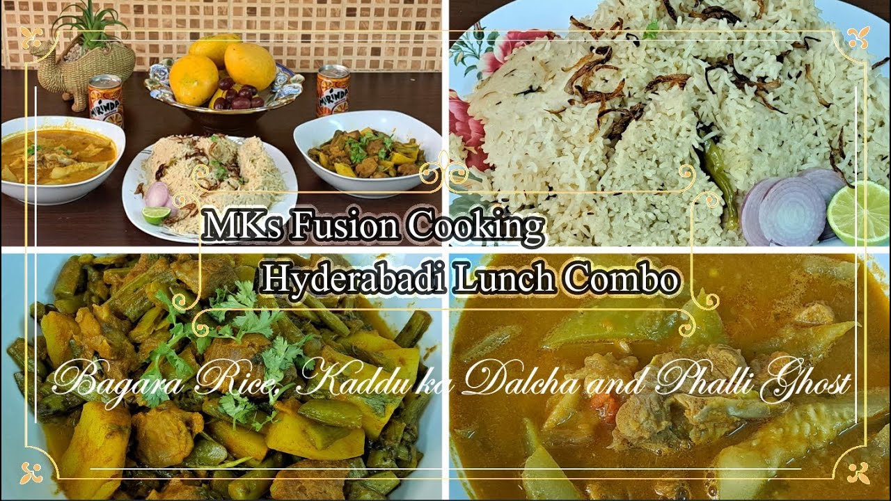 Hyderabadi Bagara Khana - Bagara Rice - Kaddu ka Dalcha - Phalli Ghost ...