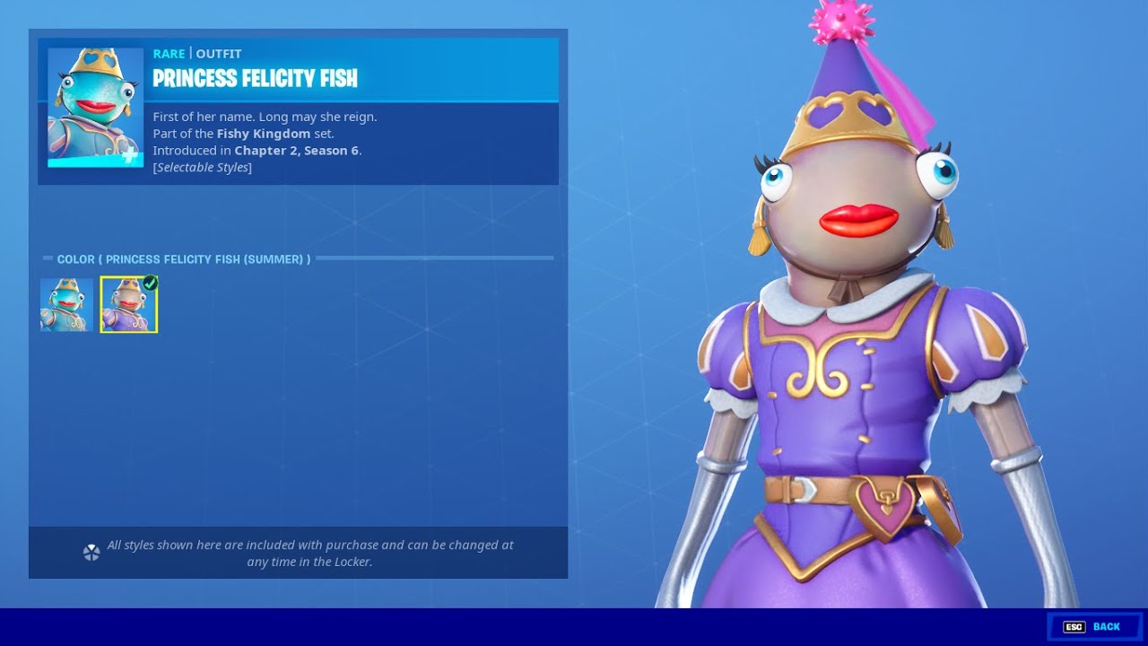 الايتم شوب اليوم فورت نايت (الأميرة السمكية - PRINCESS FELICITY FISH ...