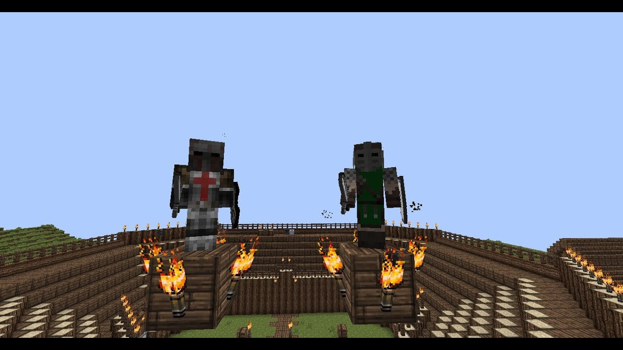 Minecraft Npc Battle- Evil Warfare vs Wismar... - YouTube