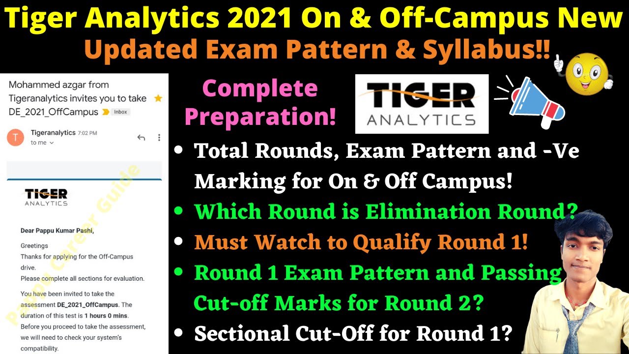 🔴Tiger Analytics 2021 On & Off-Campus New Updated Exam Pattern ...