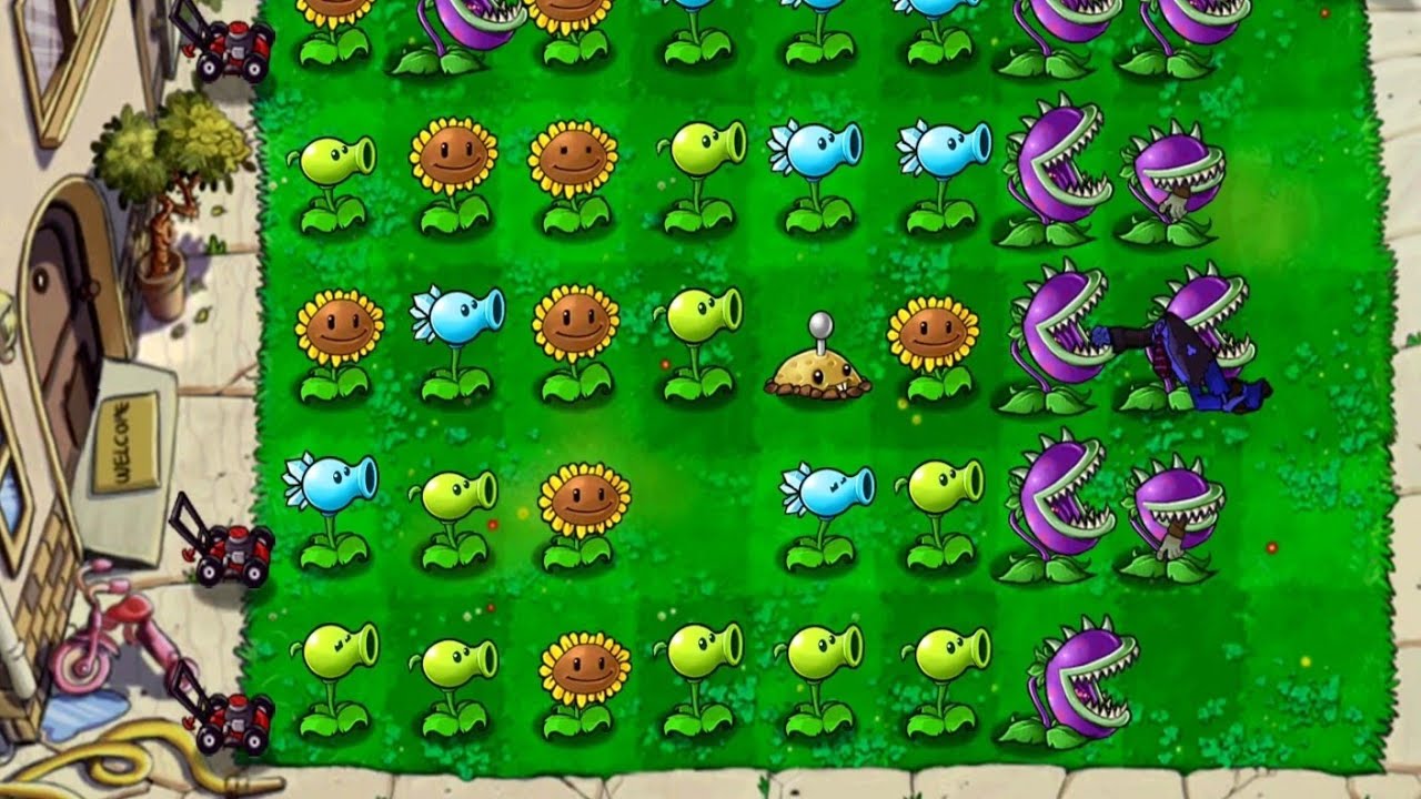Plants vs zombies Gameplay Level 8 - YouTube