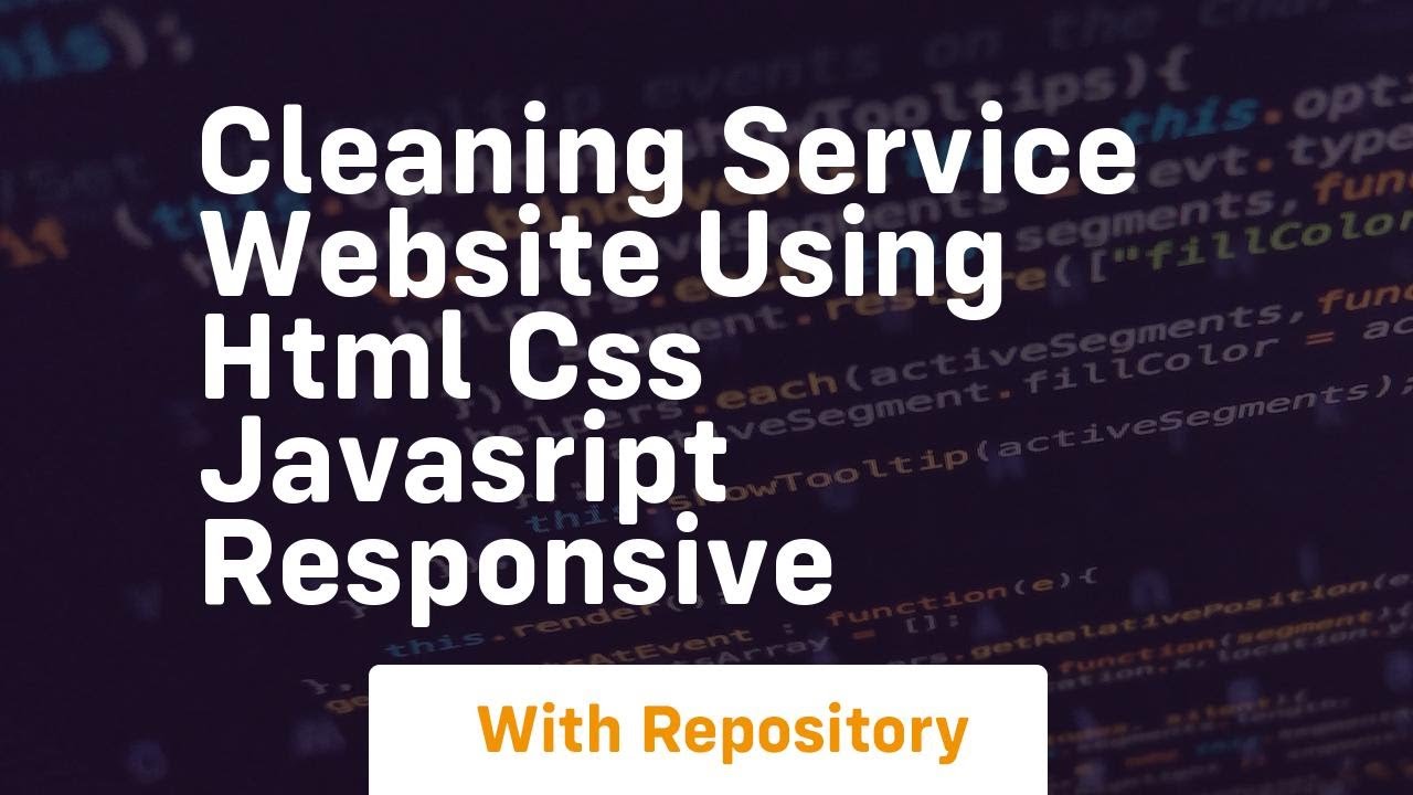 Cleaning Service Website Using Html Css Javasript Responsive Youtube 0718