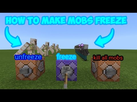 how to make mobs freeze in Minecraft (pocket edition,java edition) command block